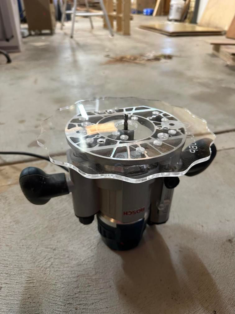 Universal round plunge router base plate | Health of Mind Art