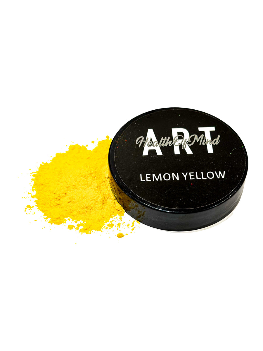 Lemon yellow matte powder pigment | Health of Mind Art